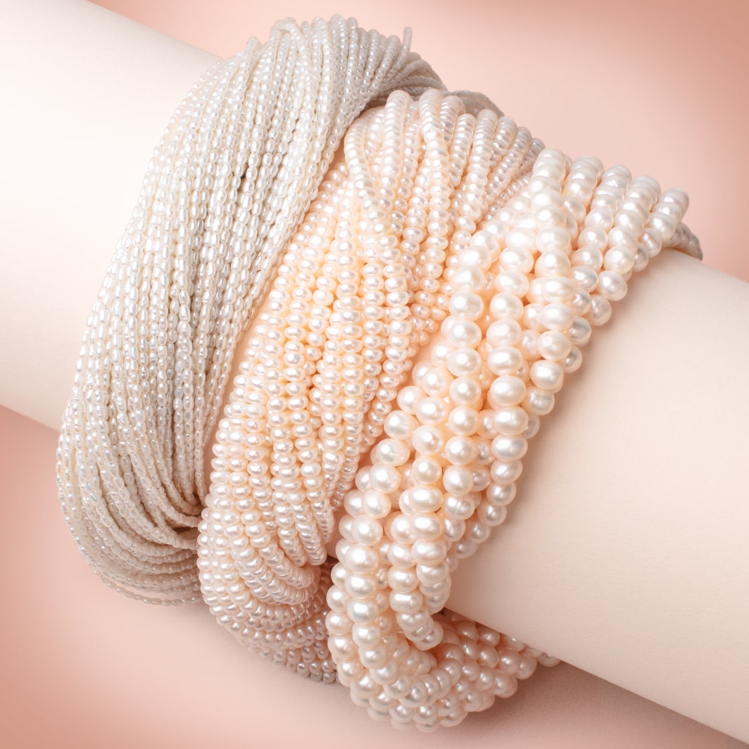 Premium Peach Pearls for Sale Online | Beads of Cambay
