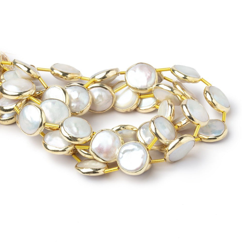 Bezel Set Freshwater Pearl Beads | Beads of Cambay