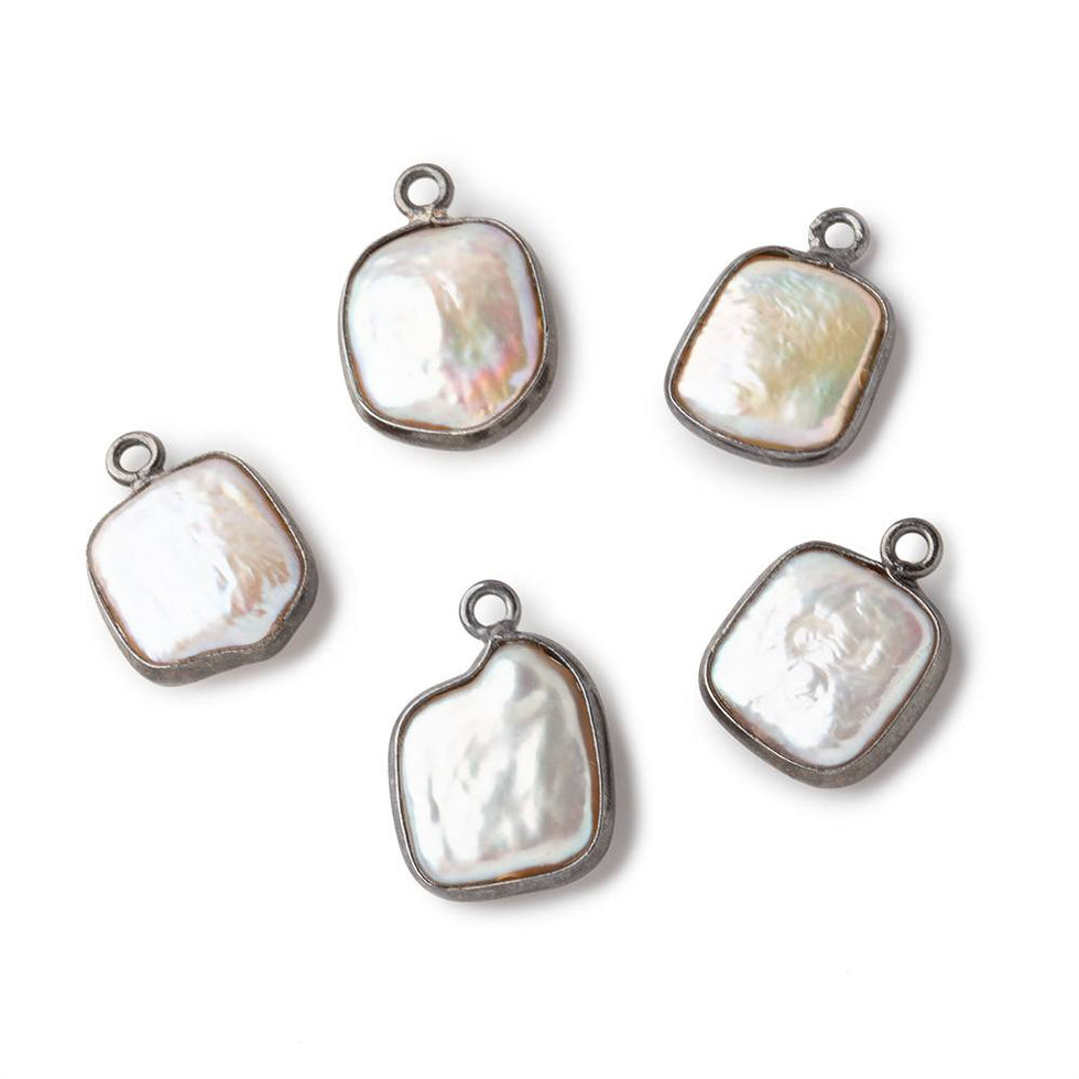 Bezel Set Freshwater Pearl Beads | Beads of Cambay