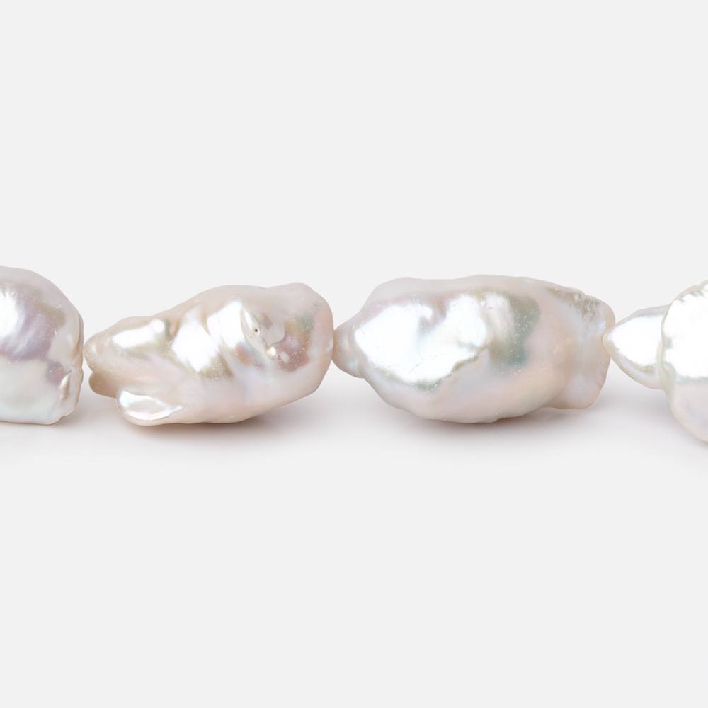 14-21mm Off White Ultra Baroque Freshwater Pearls 16 inch 17 Beads AA